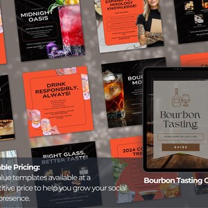 30 Bartender Instagram Post Templates + Bonus Content Calendar ...