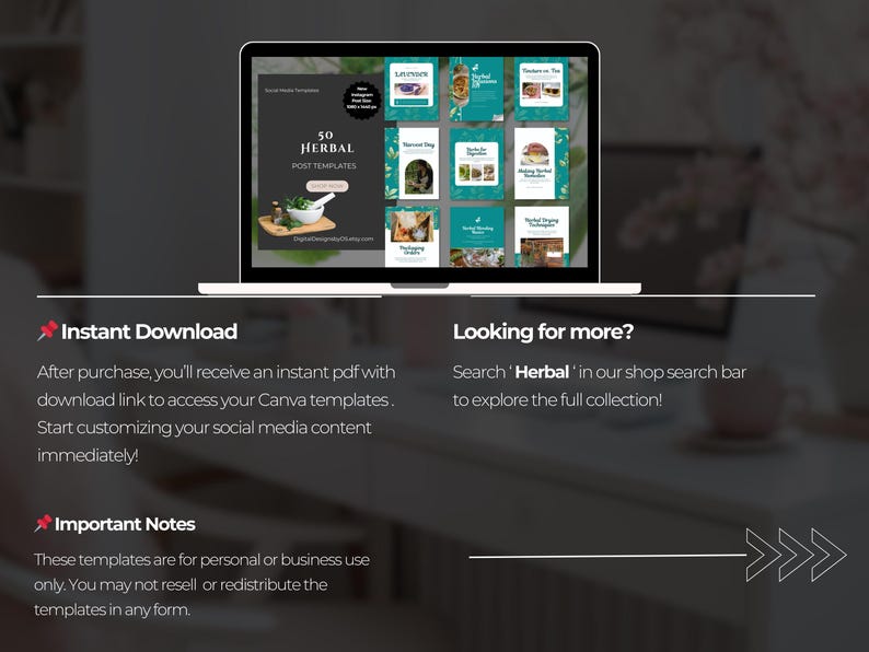 50 Herbal Instagram Post Templates: Wellness & Apothecary Canva ...