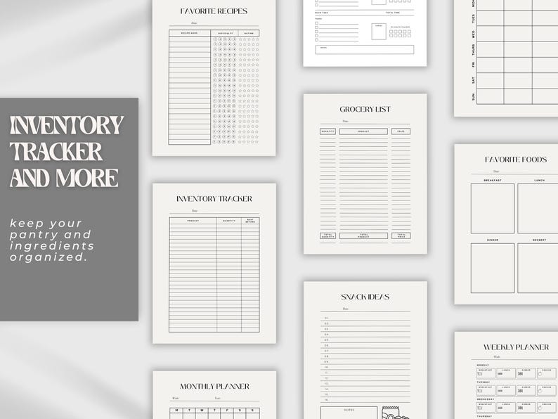 Meal Planner Canva Template | 20-page Printable Meal Prep and Recipe ...