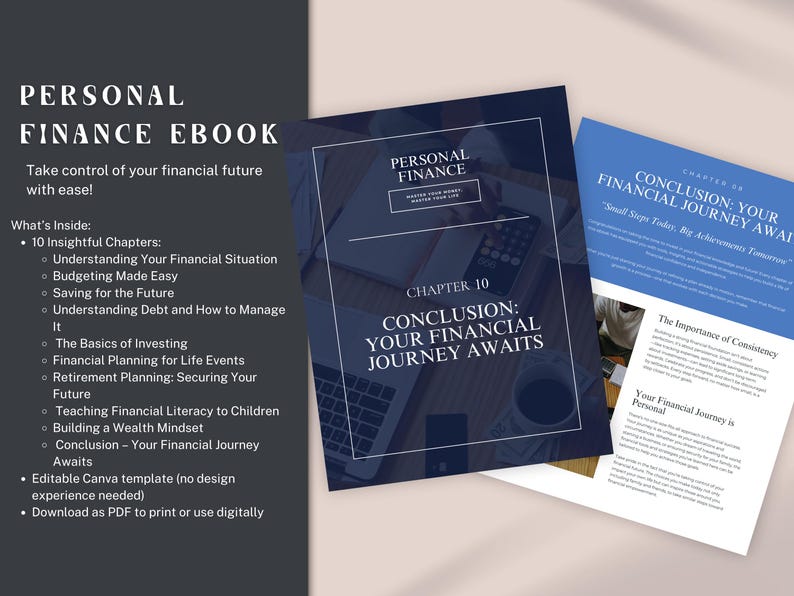 Personal Finance Ebook Guide Canva Template | Printable Budgeting Ebook ...