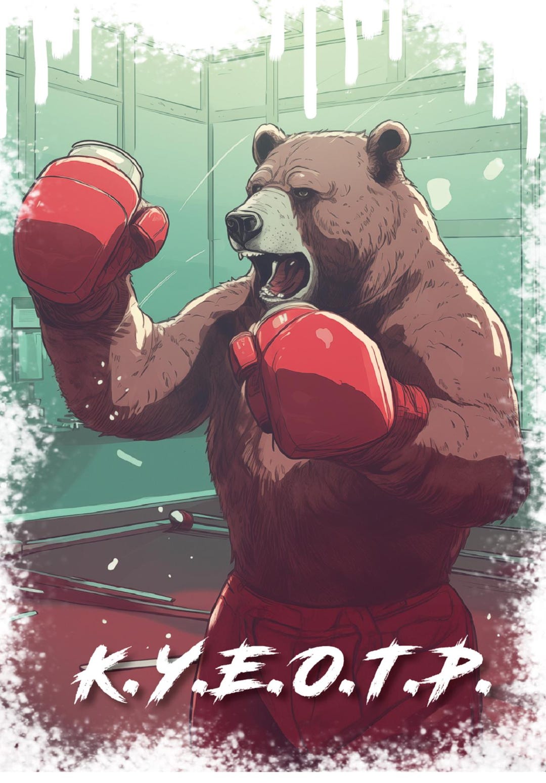 Bear Boxing T-shirt, Motivational Shirt, Bear in a Boxing Ring ...