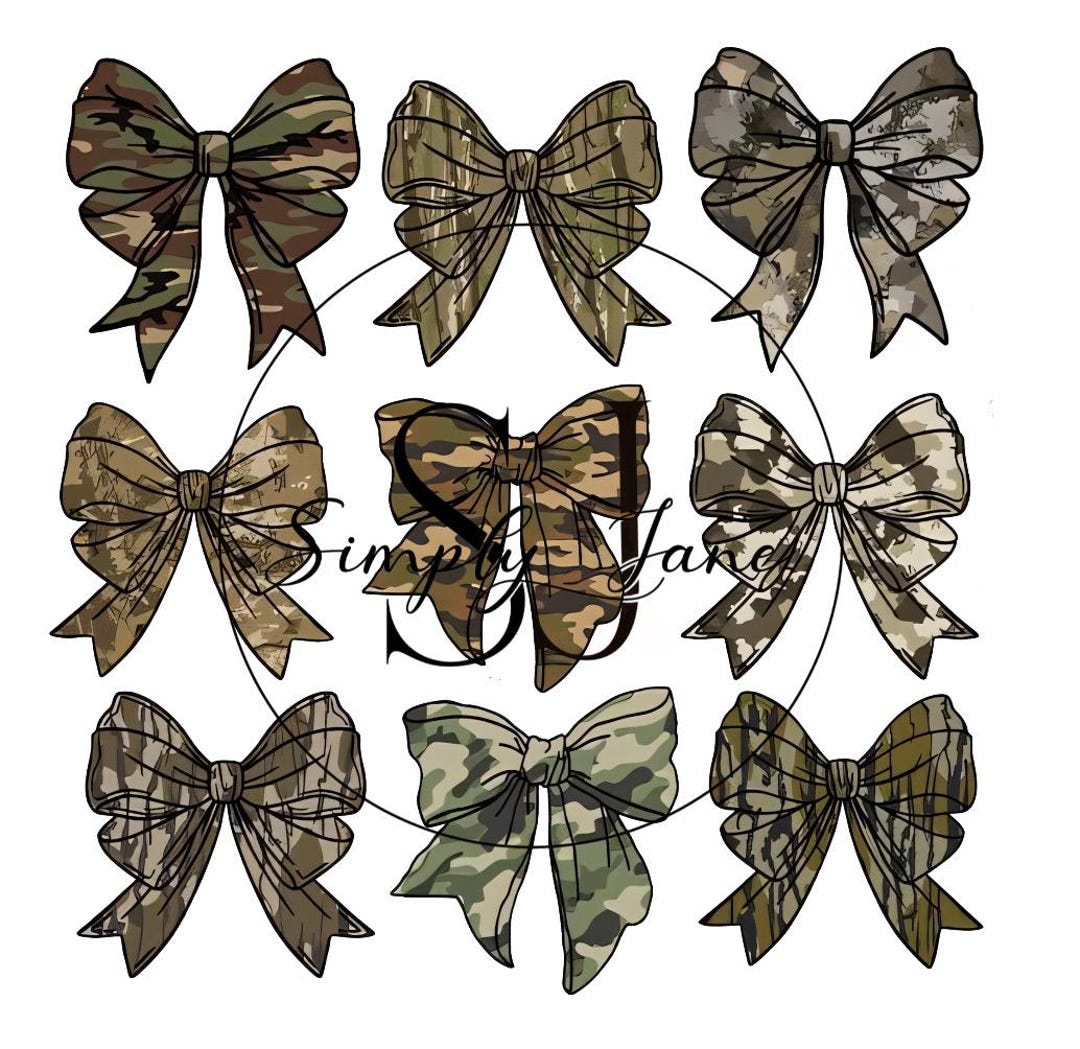 Camo Bows PNG, DIGITAL Download - Etsy