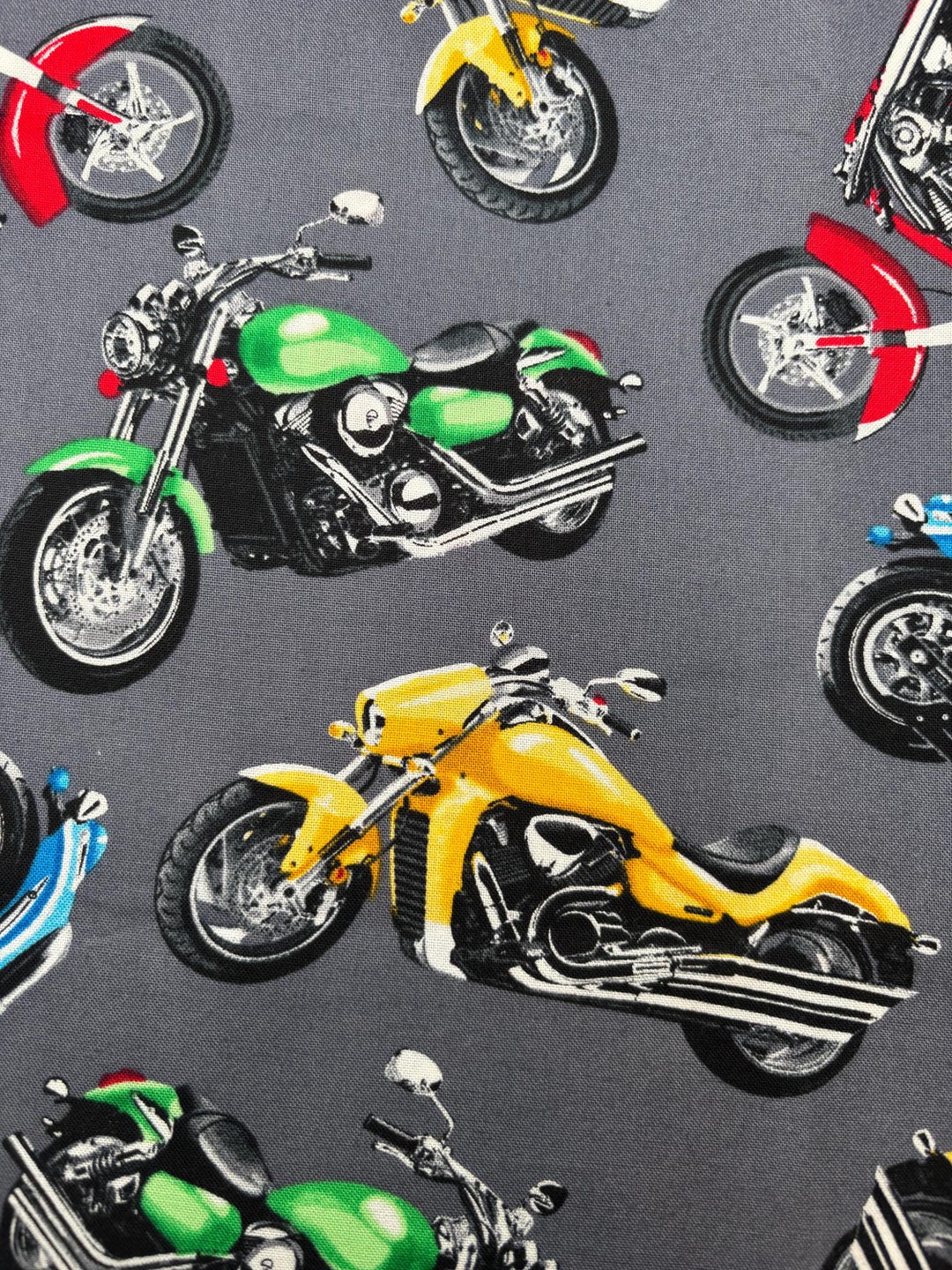 Motorcycle Fabric NEW BTY Tossed Motorcycle Fabric - Etsy