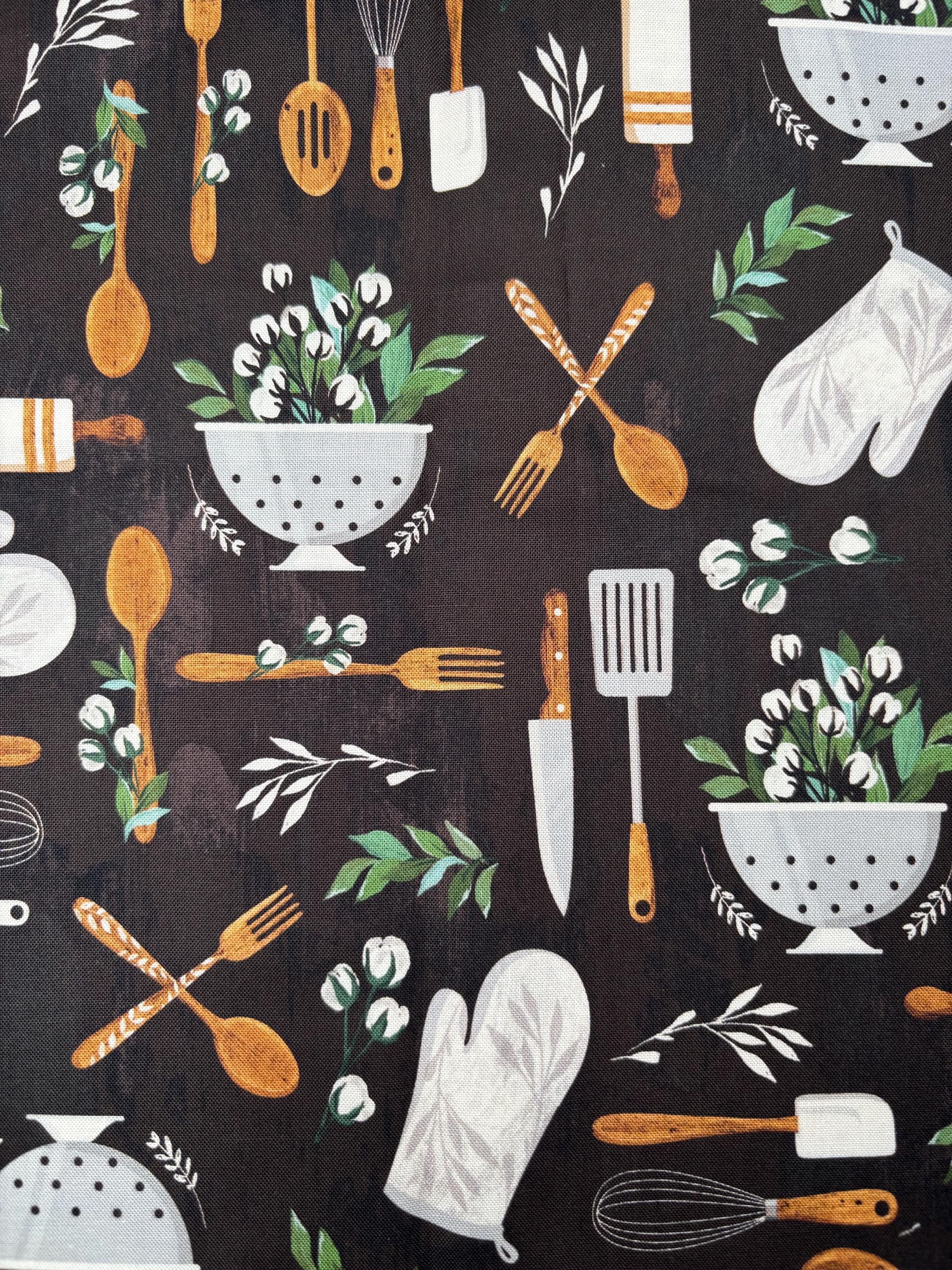 Kitchen Bakery Cotton Fabric Fat Quarter Kitchen Floral Fabric by ...