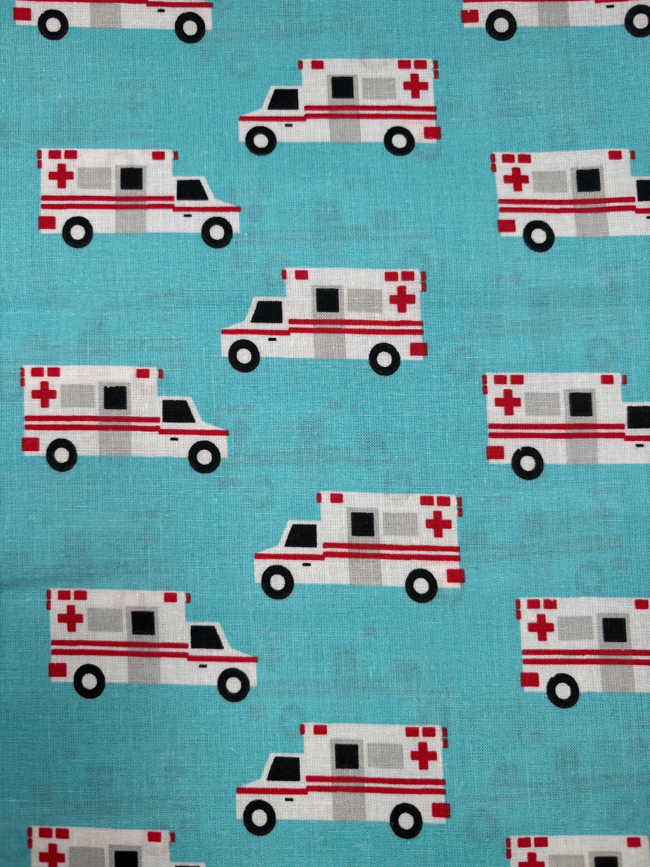 Ambulance Cotton Fabric by the Yard NEW EMT Fabric Emergency Worker - Etsy