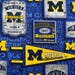 Michigan Wolverines Cotton Fabric 1/3 Yard NEW Wolverines Football ...
