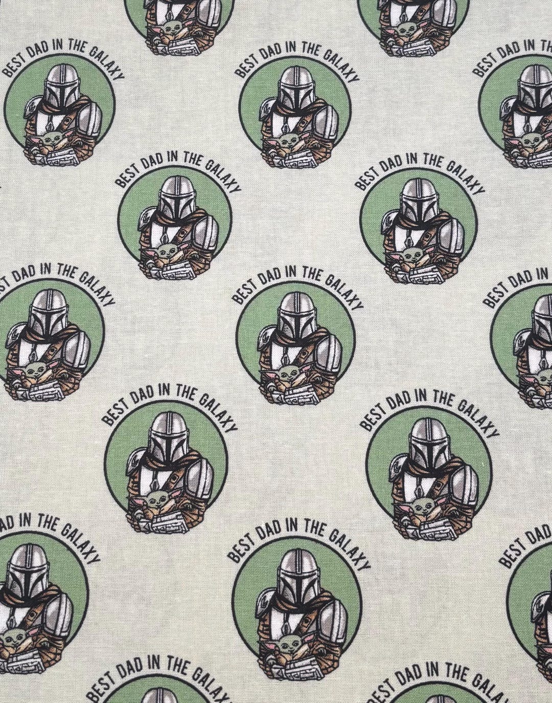 Star Wars Mandalorian Best Dad in the Galaxy Cotton Fabric NEW by the ...