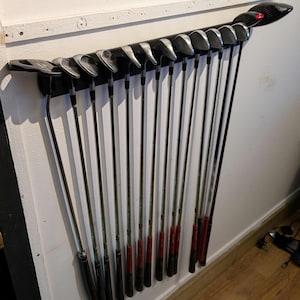 Wall-mounted 14-club Golf Stand – Space-saving Golf Simulator Room ...