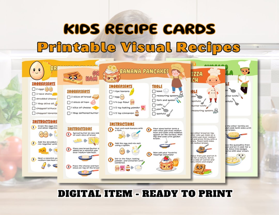 Kids Stovetop Recipe Cards: Montessori-inspired Educational Easy-to ...