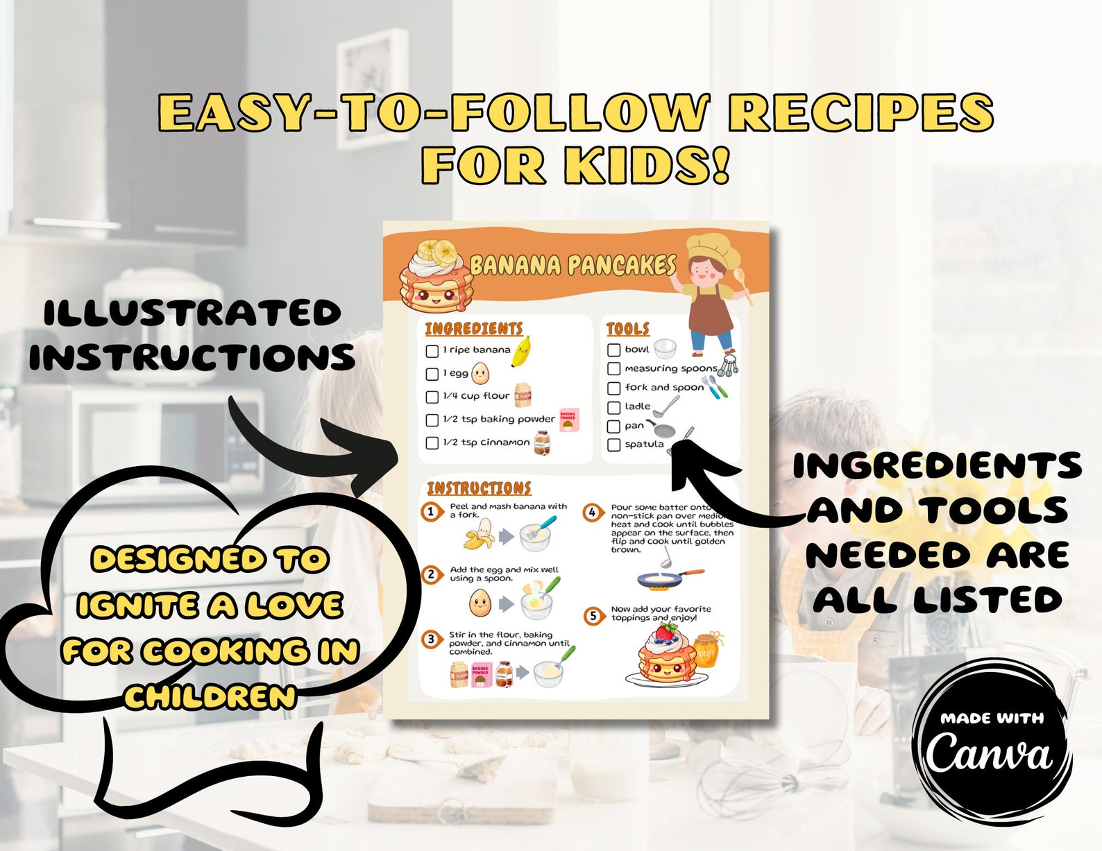Kids Stovetop Recipe Cards: Montessori-inspired Educational Easy-to ...