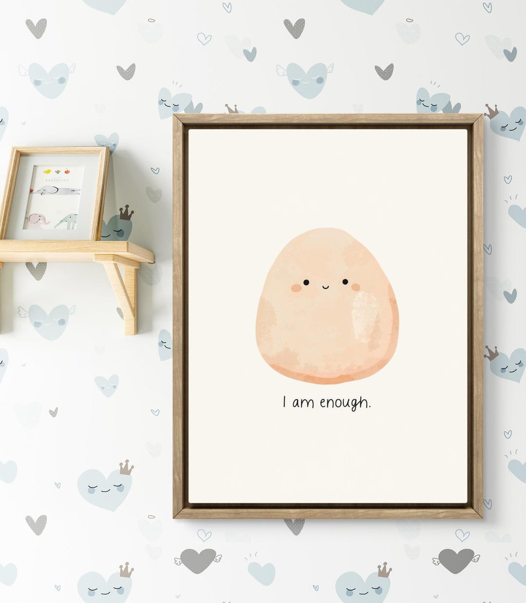 I Am Enough Poster | Positive Affirmation Wall Art | Minimalist Kids ...