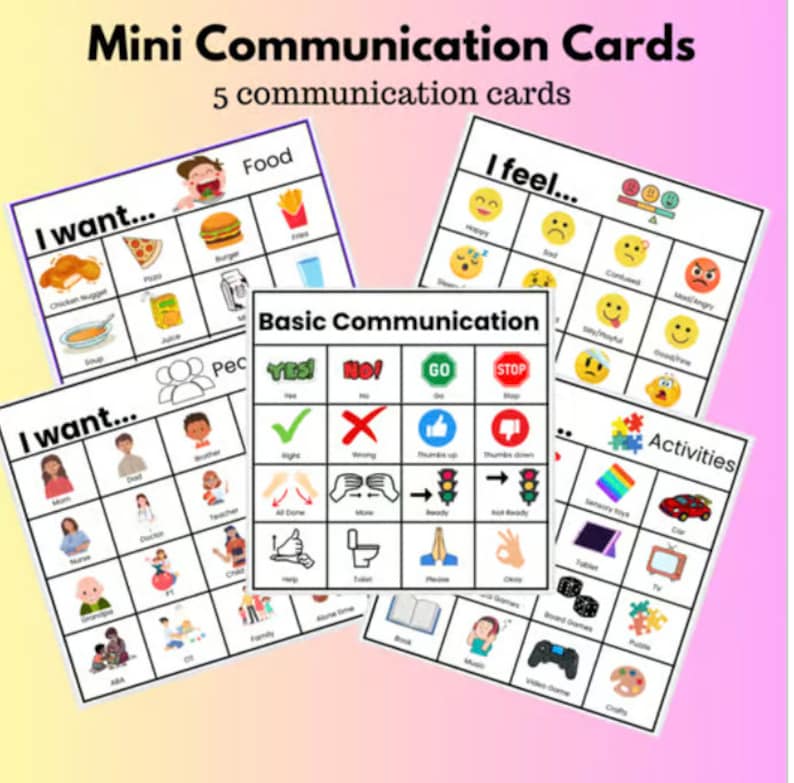 Downloadable Communication Cards - Etsy