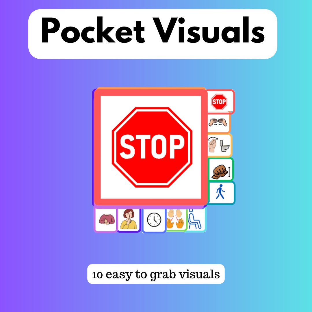 Pocket Visuals, Mini Communication Cards, Lanyard Visuals on the Go ...