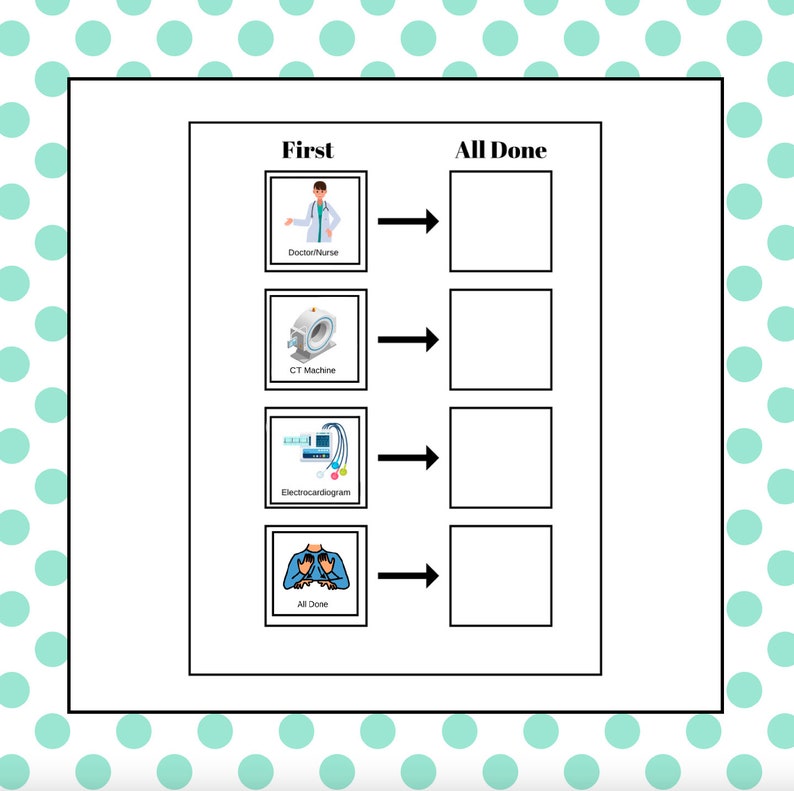 Hospital Visual Schedule, Printable Visual Schedule, Medical Visual ...