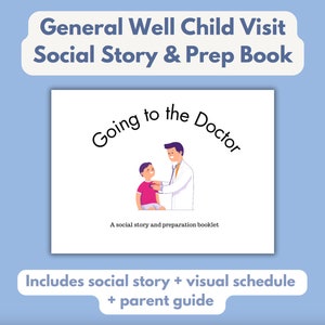 Going to the Doctor Social Story, Medical Prep Book, Child Life, Ccls ...