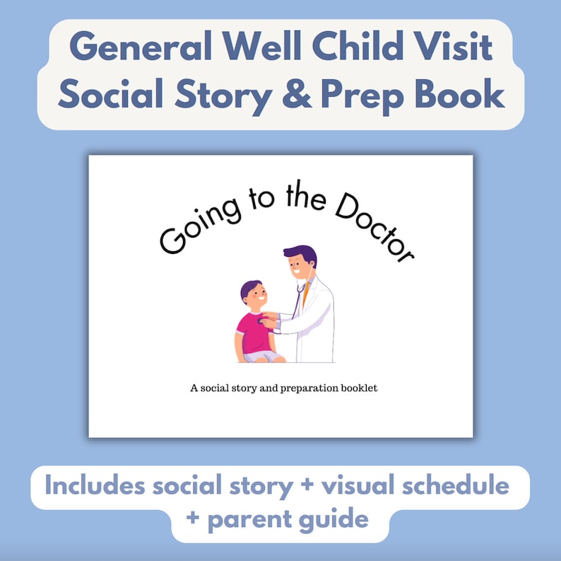 Going to the Doctor Social Story, Medical Prep Book, Child Life, Ccls ...