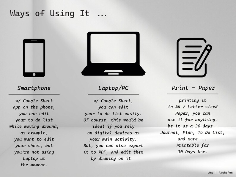 Simple Monthly To-do List Checkbox Spreadsheet Template 30-days Goal ...