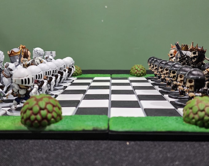 Chibi Chess Set (black and White) - Set of 32 Miniatures - Etsy