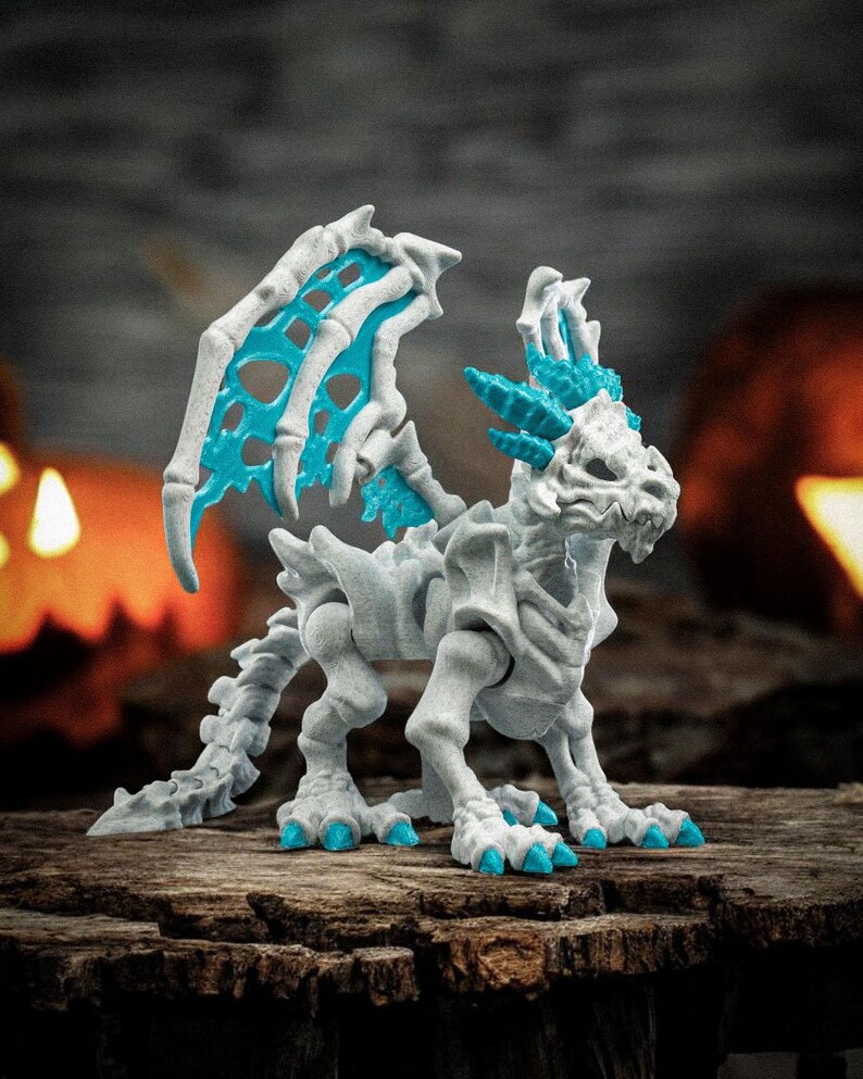 Ske-lethal Dragon Articulated 3D Printed Skeleton Dragon - Etsy