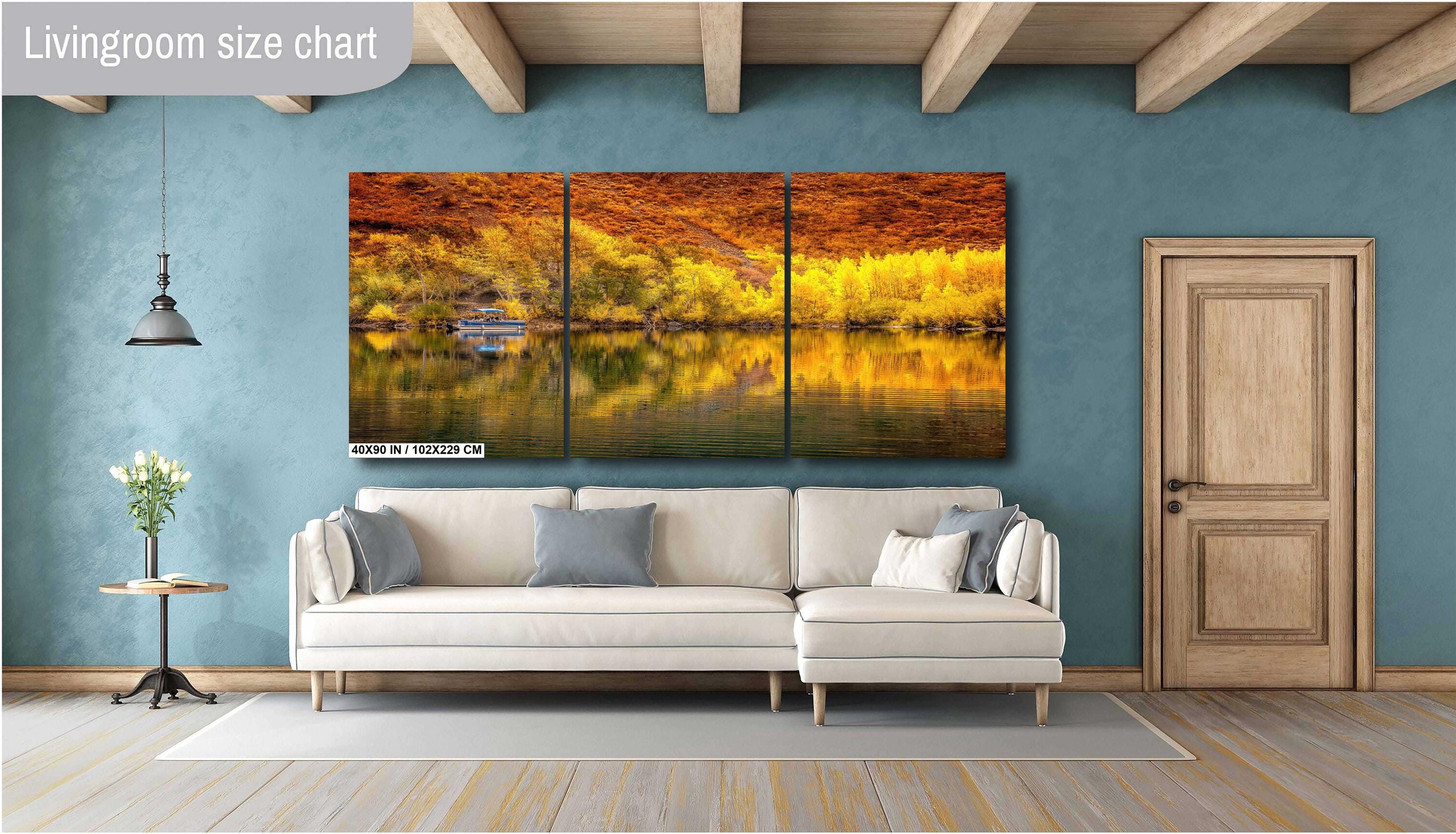 Reflection of Yellow on Convict Lake, California. - Etsy