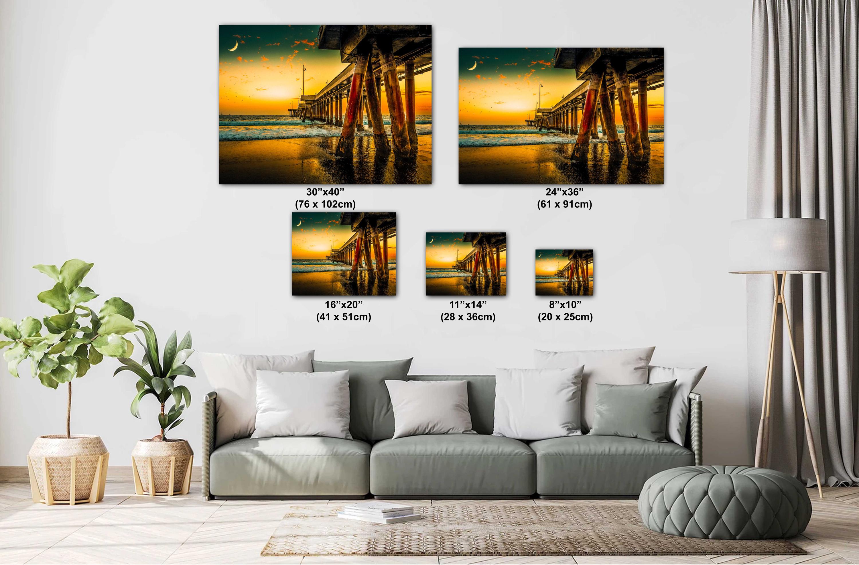 Venice Beach Pier, California. Sunset of Yellow - Etsy