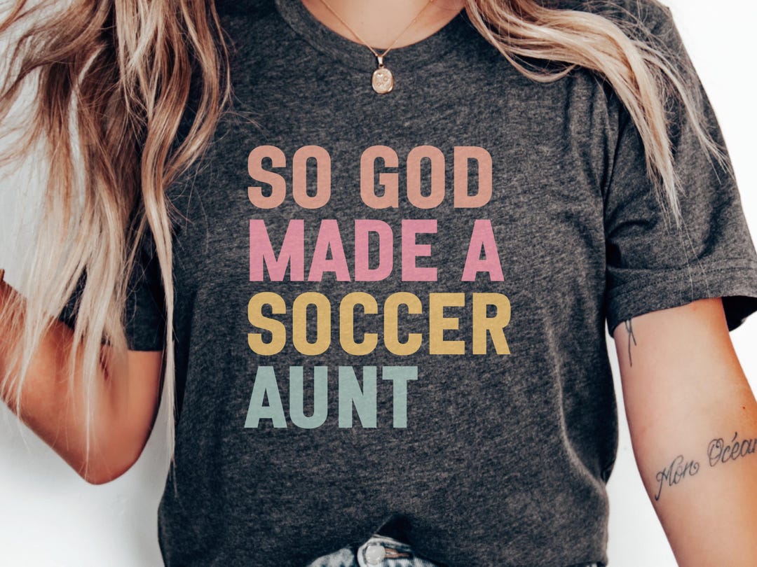 Soccer Aunt T-shirt, Aunt Gift, Sports Aunt, Funny Aunt Shirt, Auntie ...