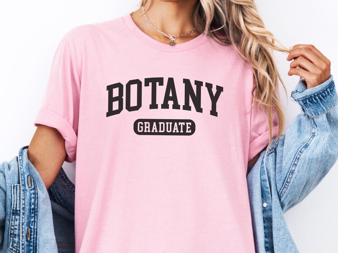 Botany Graduate T-shirt, Collegiate Style Plant Science Tee, Academic ...