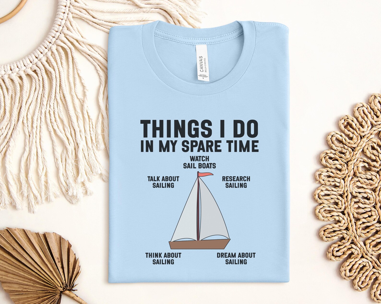 Sailing Spare Time T-shirt, Funny Boat Lover Tee, Sailor Gift, Ocean ...