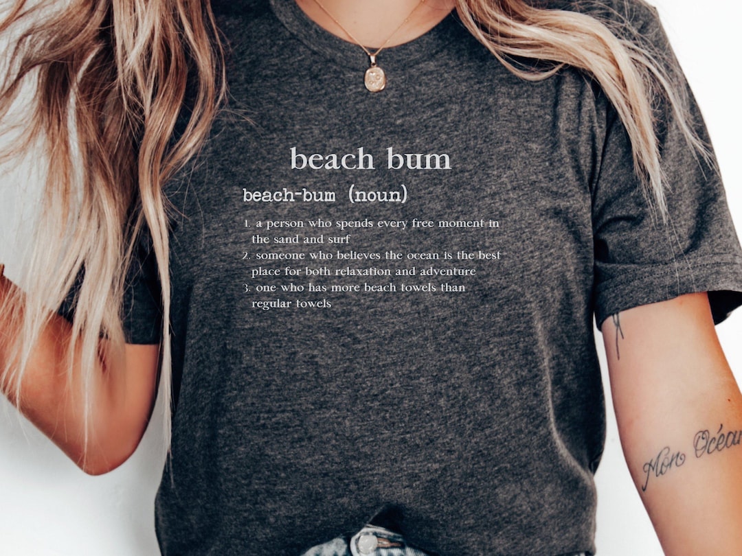 Beach Bum Definition T-shirt, Funny Beach Lover Shirt, Ocean Lover Tee ...