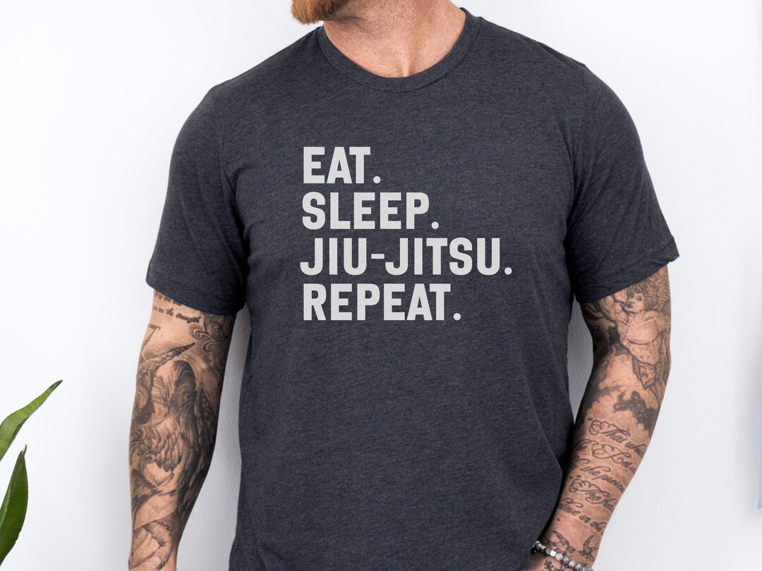 Eat Sleep Jiu Jitsu Repeat T-shirt, Funny BJJ Shirt, Grappling Tee ...