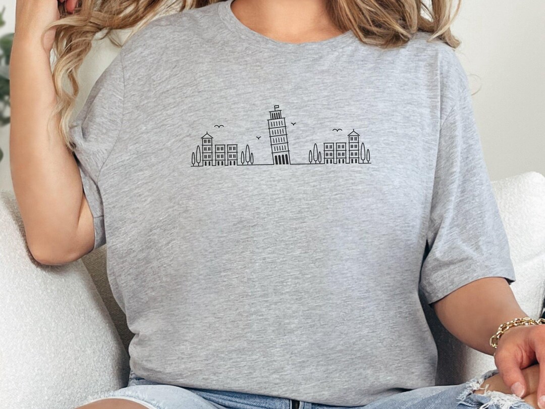 Leaning Tower of Pisa T-shirt, Italy Landmark Graphic Tee, Travel ...
