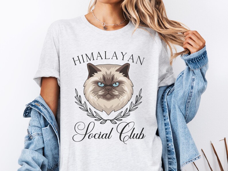Himalayan Cat Social Club T-shirt, Grumpy Cat Mom Gift, Funny Pet Lover ...