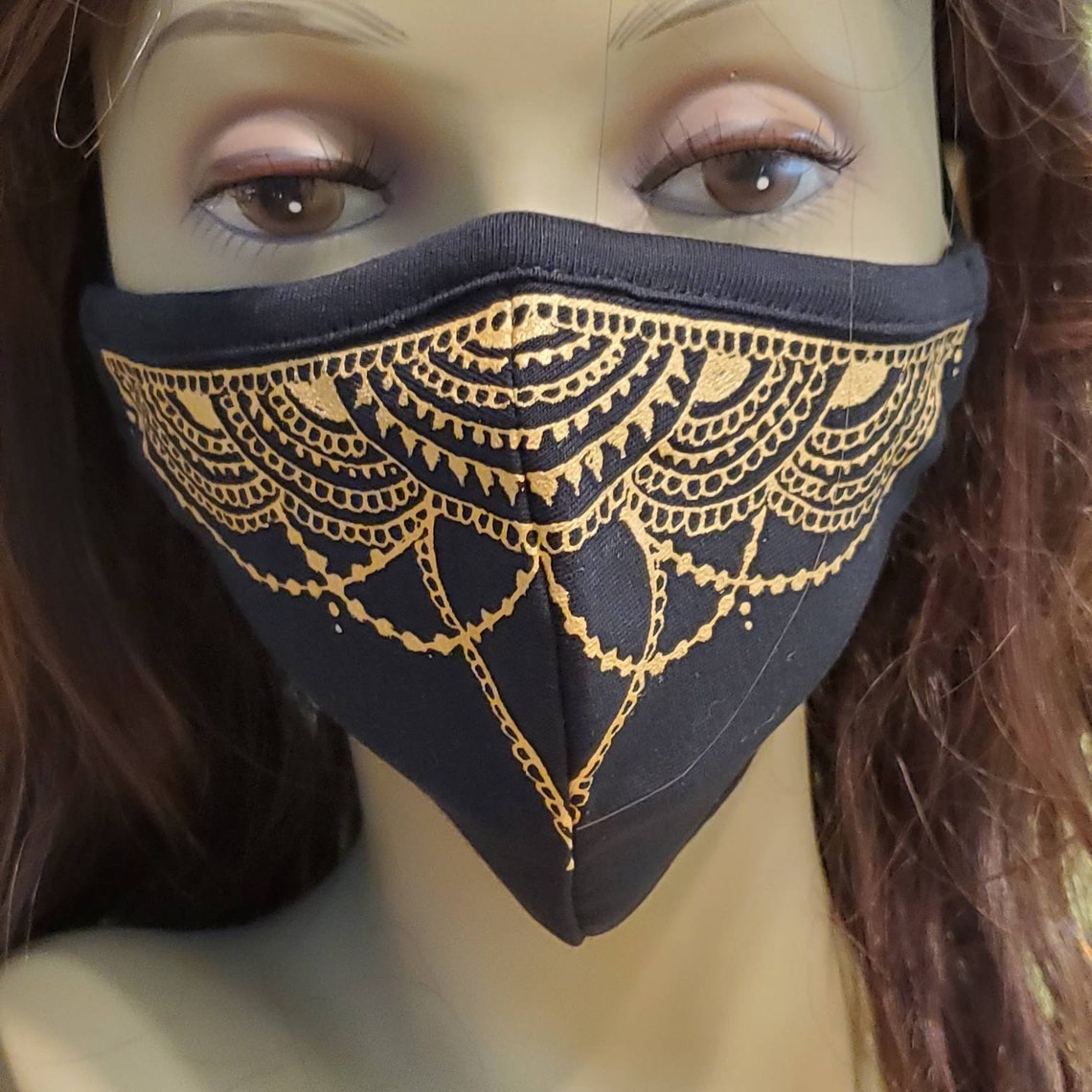 Hand Painted Face Mask Henna Inspired Designs That Look Like - Etsy