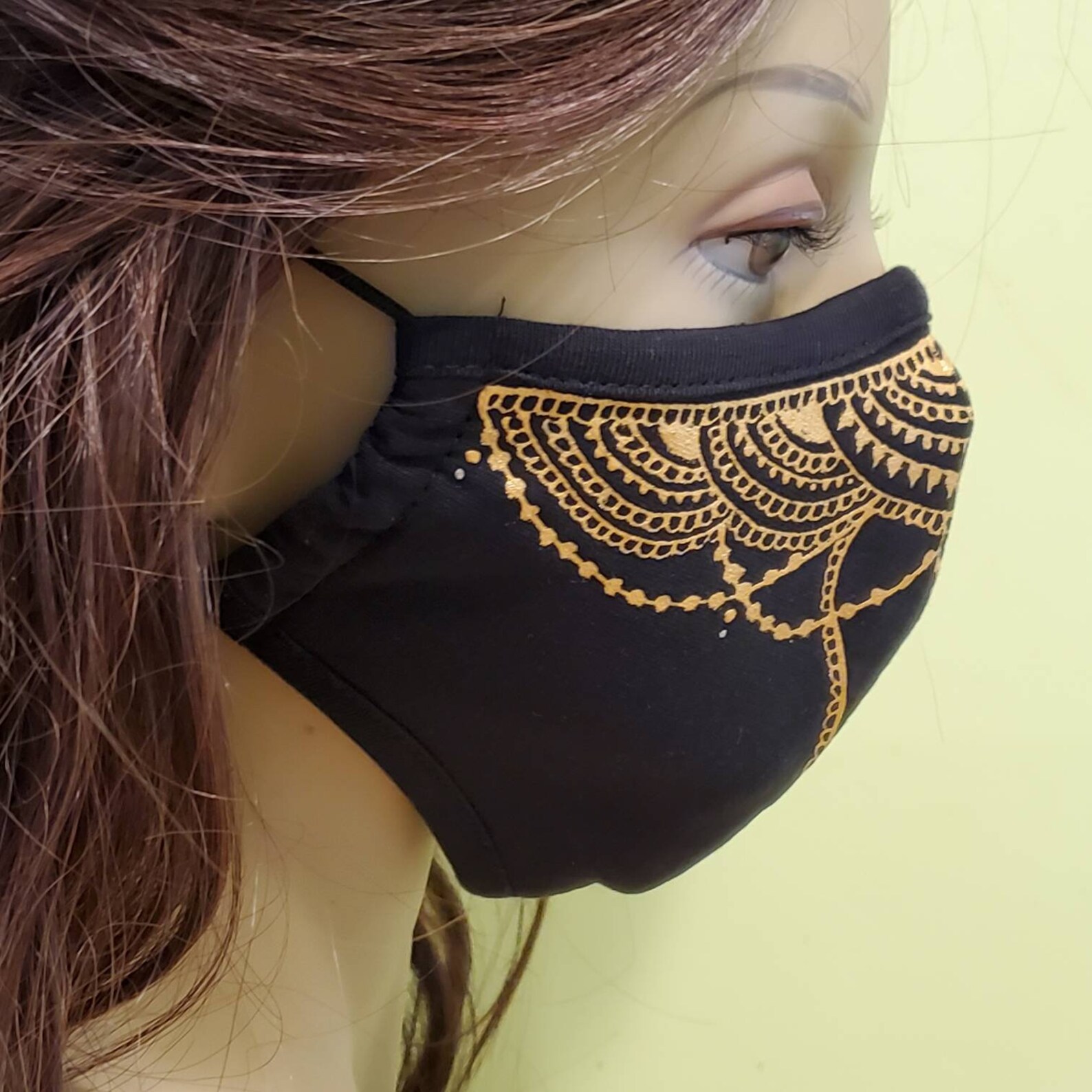 Hand Painted Face Mask Henna Inspired Designs That Look Like Jewelry ...