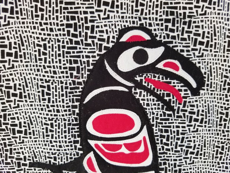 North West Coast Design Art Quilt Turtle Raven Fish Spirit Tlingit ...