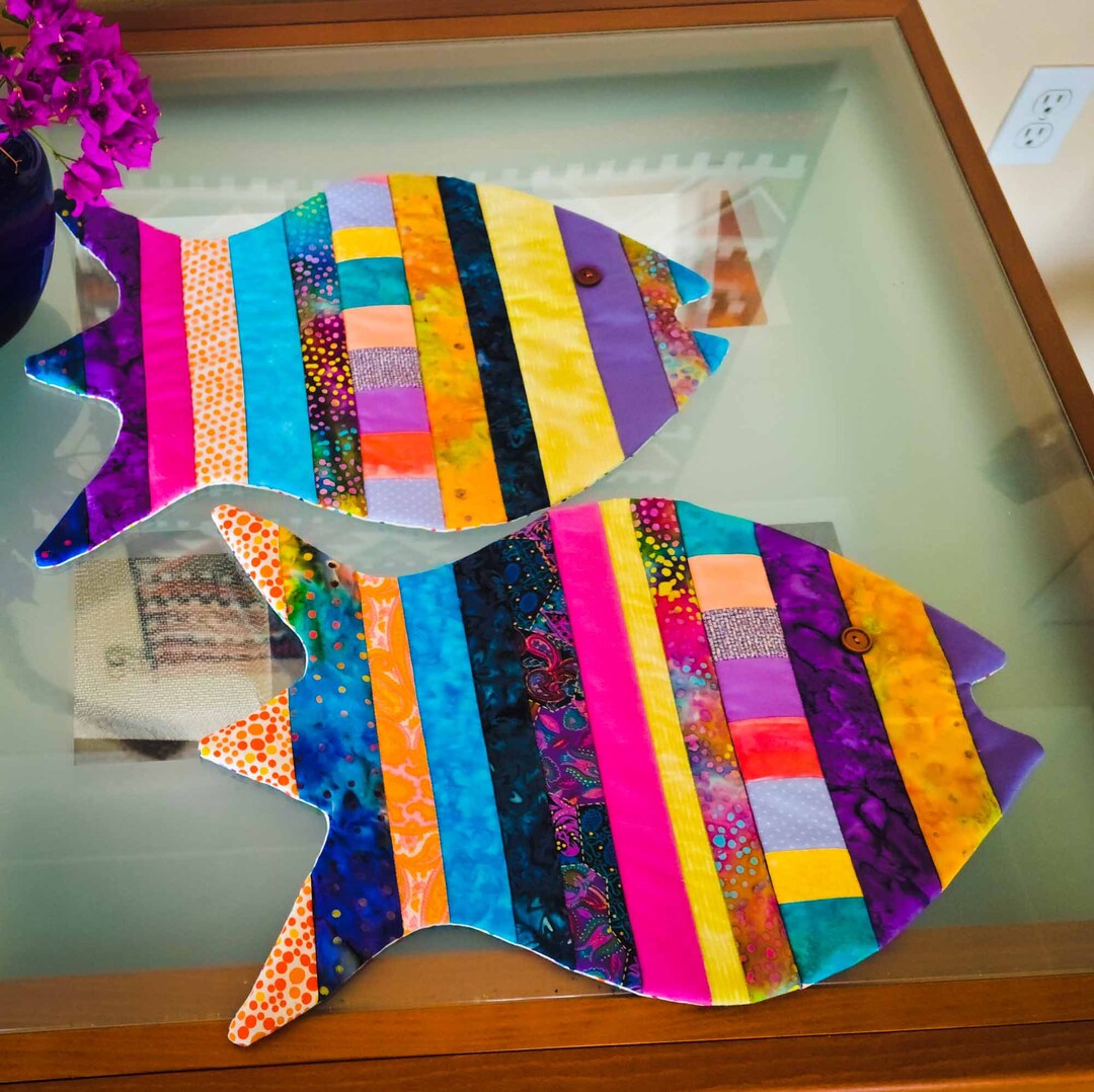 Fish Placemats: Tropical Fiesta Table Decor, Set of Two Reversible - Etsy