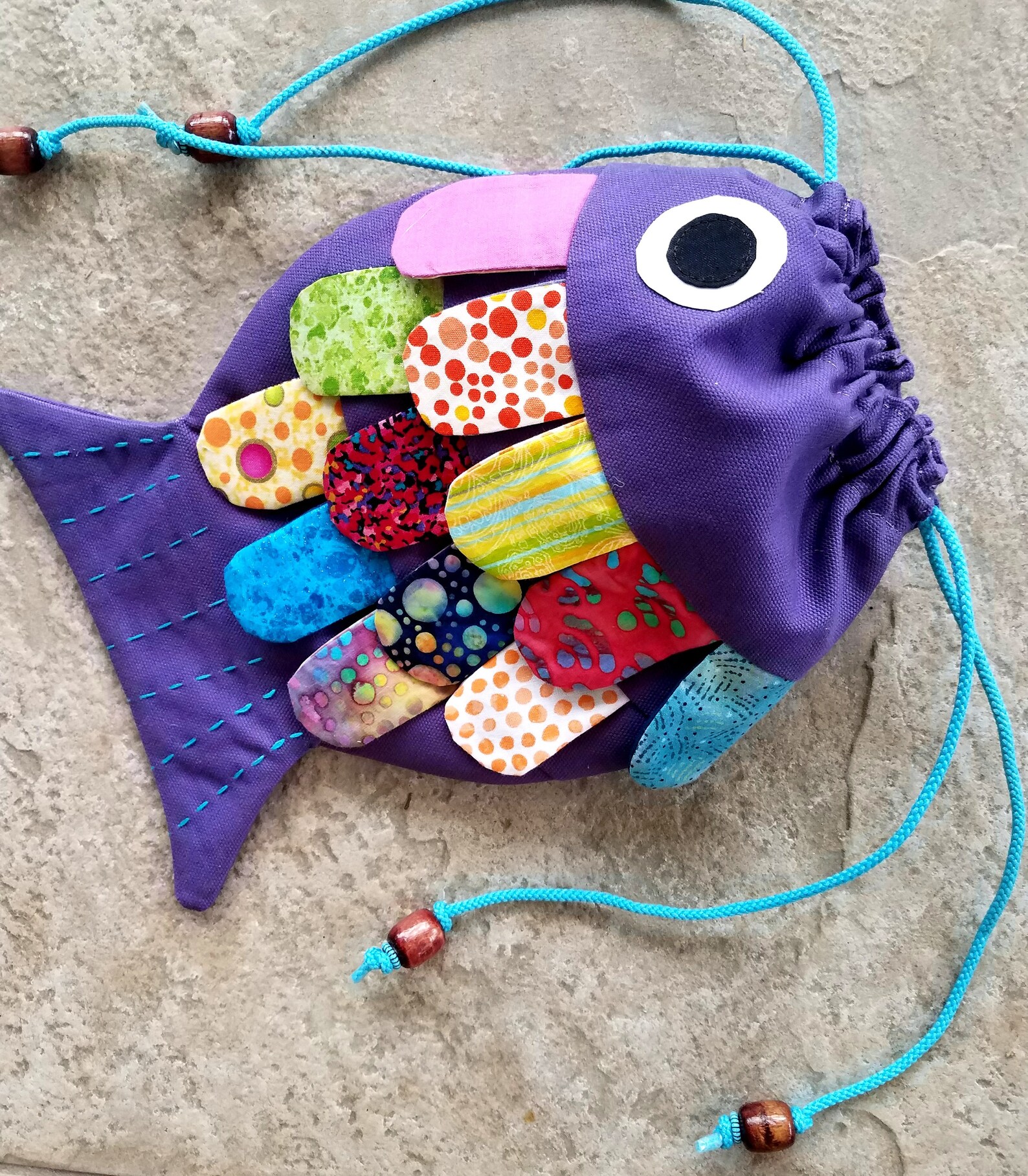Girls Purse Fish Purse Frilly Fish Purple Hot Pink Blue - Etsy