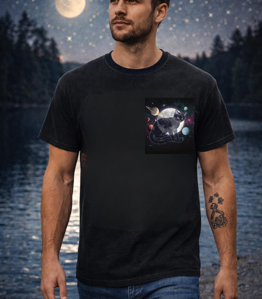 Quantum Space Cat T-shirt | Space Cats Illustration, Astronaut Kitty ...