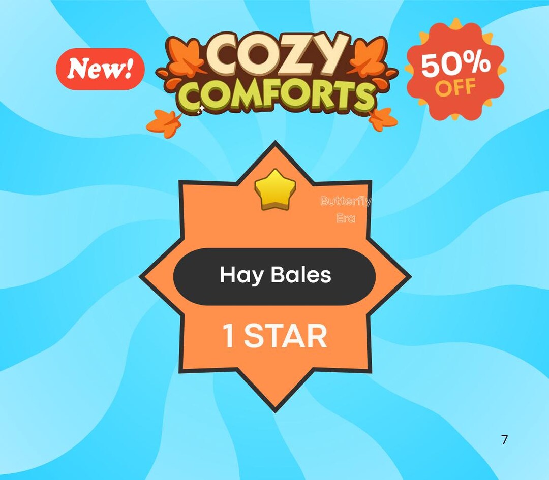 Monopoly_go Sticker - Hay Bales - 1 Star - COZY CONFORTS Set 1 - Etsy