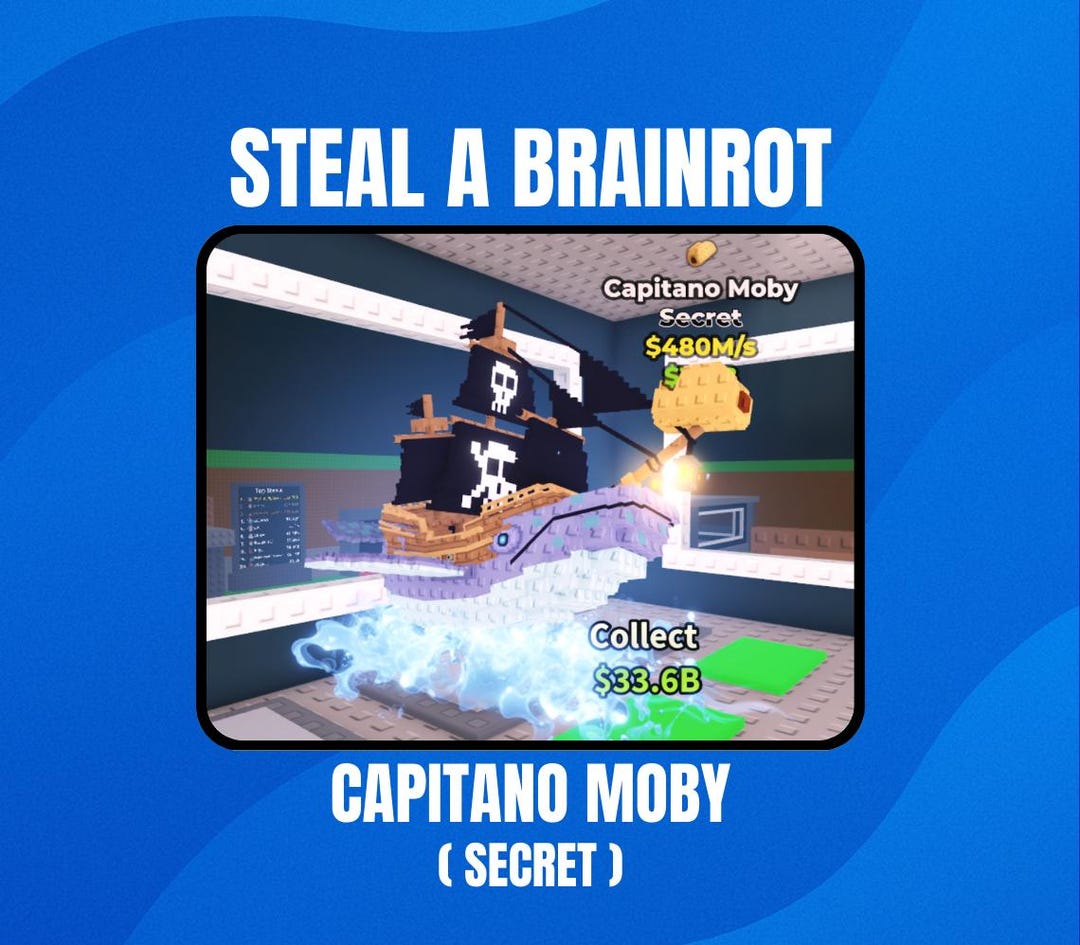 Roblox Brainrots (capitano Moby) 480m/s, Steal a Brainrot - Etsy UK