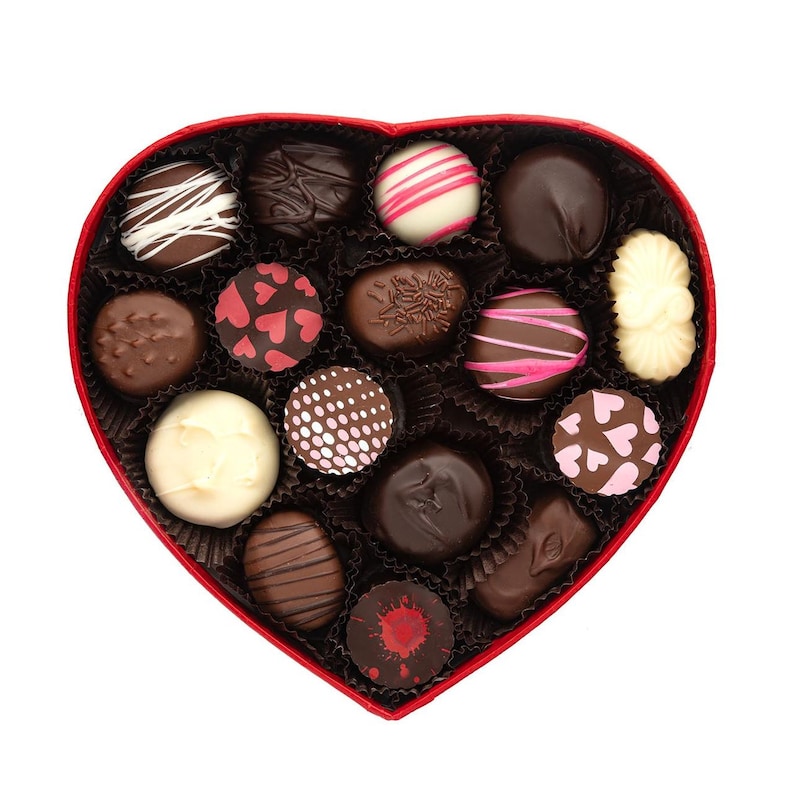 Valentine's Day Heart Box Chocolate Assortment - Etsy