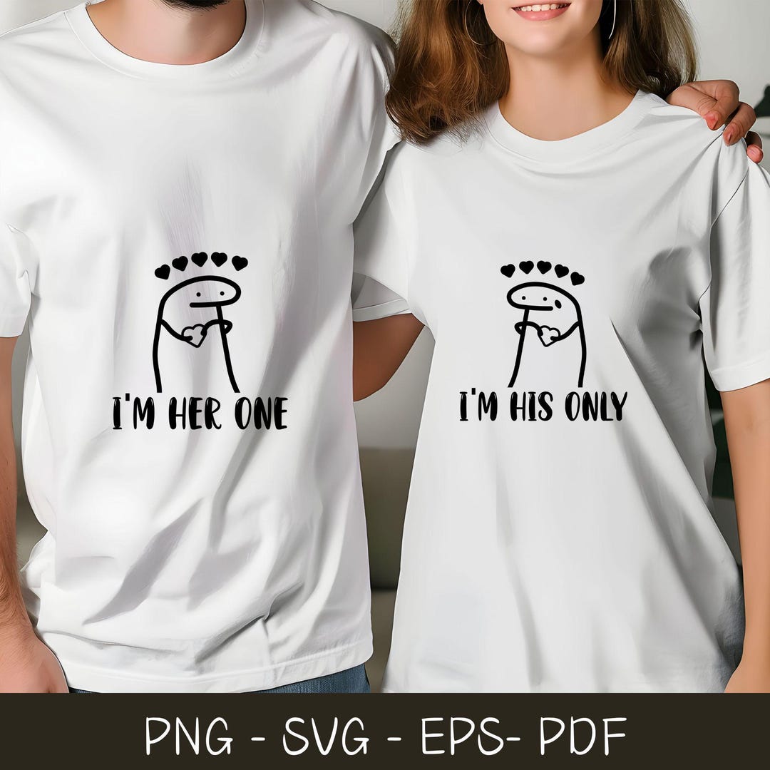 I Am Her One I Am His Only With Rose Couple Shirt Lover Gift T-shirt ...
