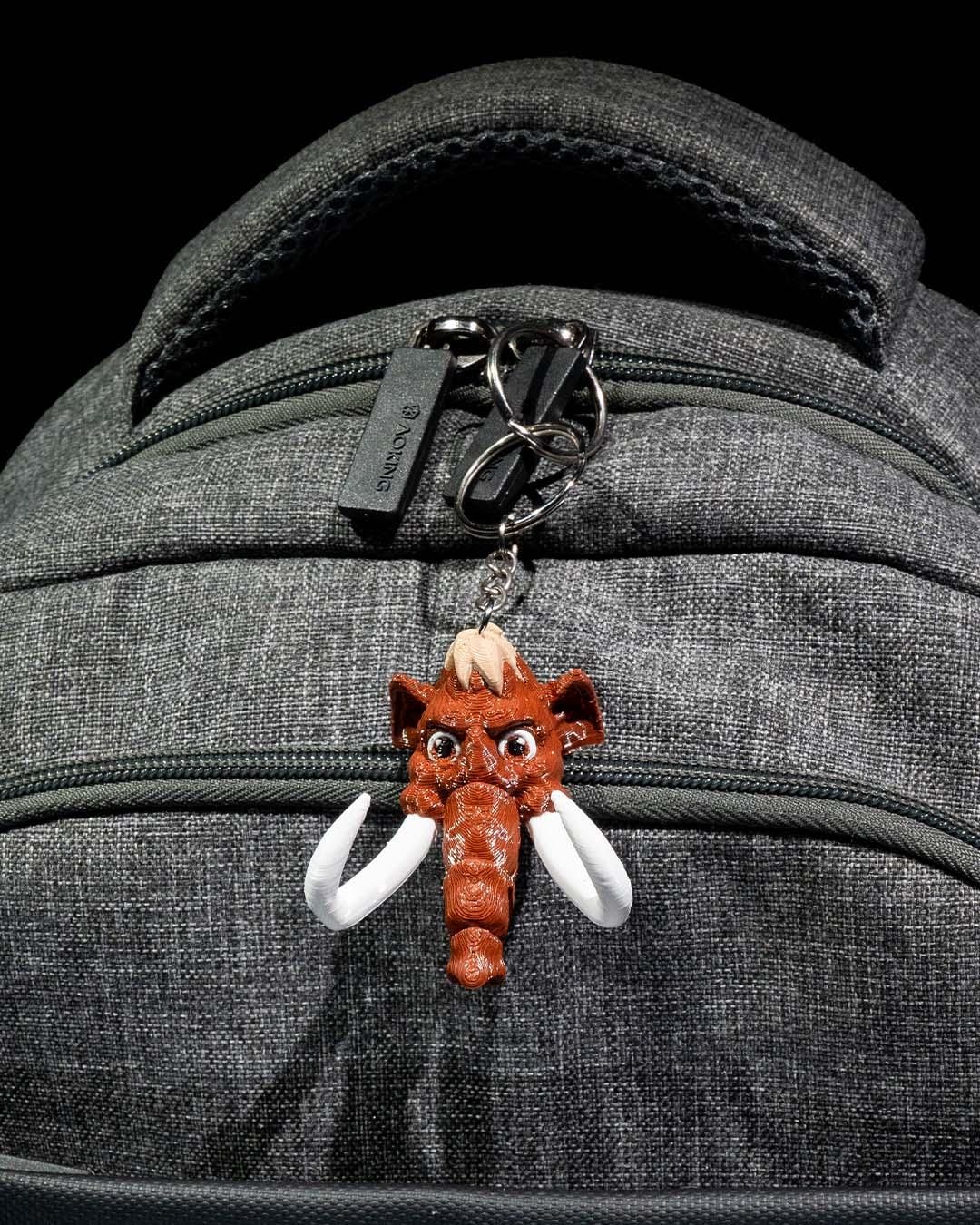 3D Printed Articulated Mammoth Keychain - Etsy