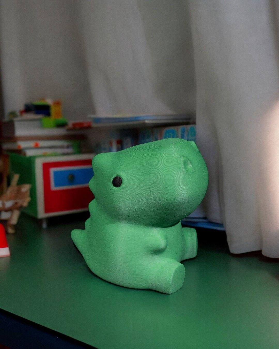 3D Printed Baby T-rex Statue – Cute Dinosaur Desk Buddy – Great for ...