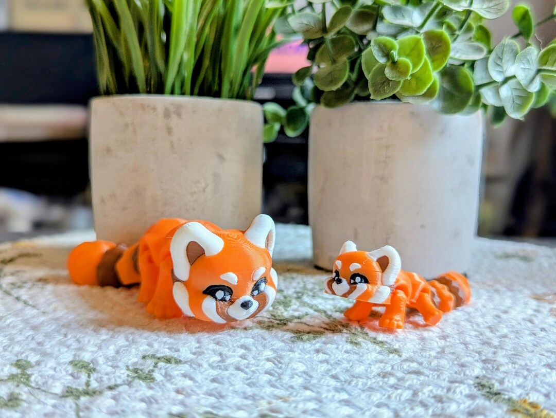 Articulated 3D Printed Red Panda Figurine – Cute & Posable – Perfect ...