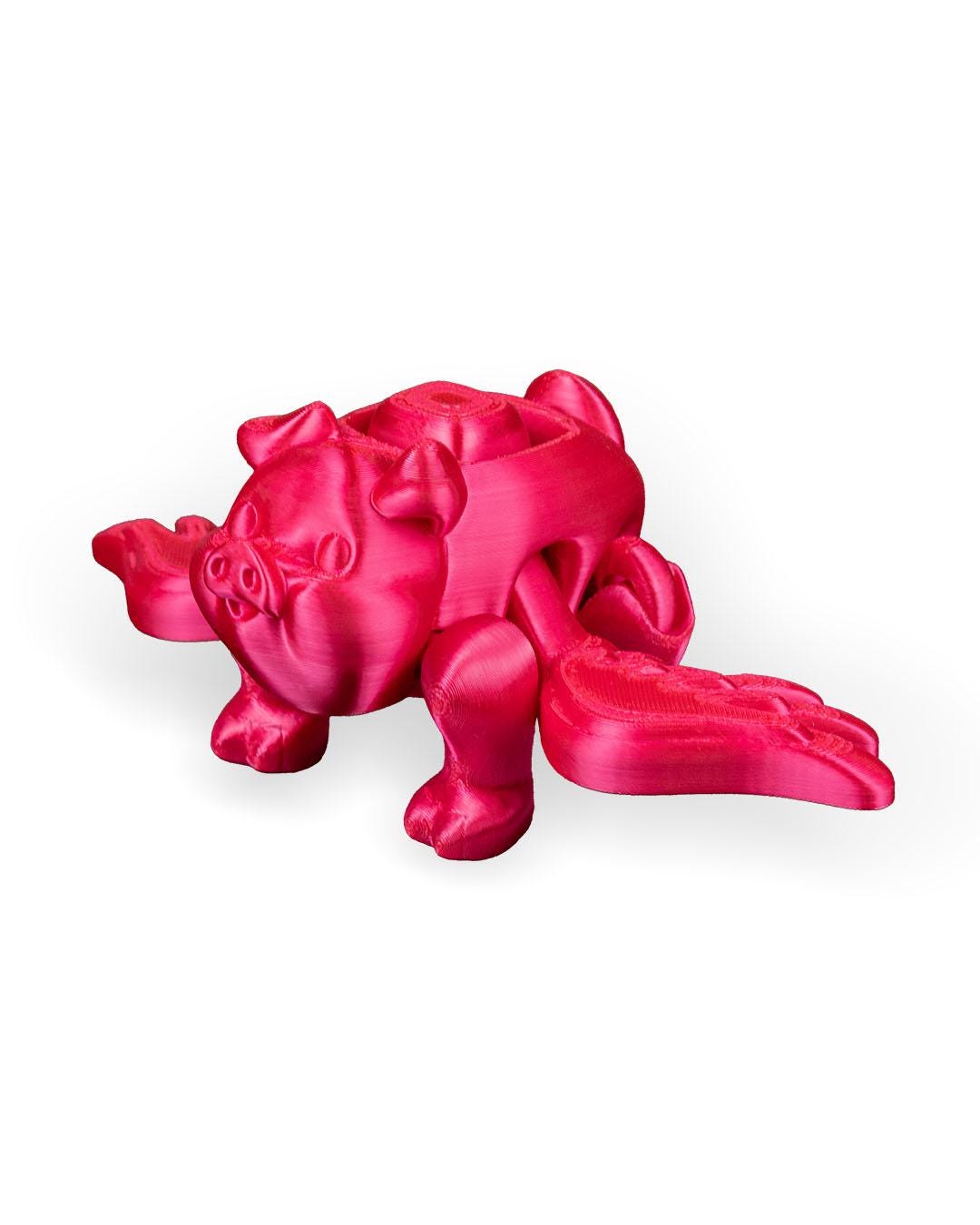 Press the Flying Pig Toy 3D Printed Desk Buddy Funny Office Gift ...
