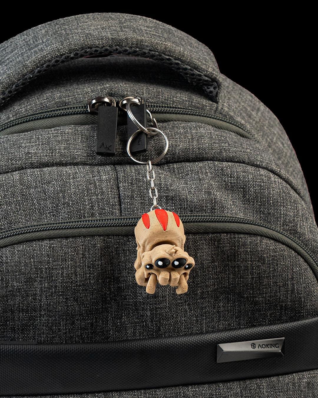 3D Printed Articulated Spider Keychain Creepy Crawly Arachnid Gift ...