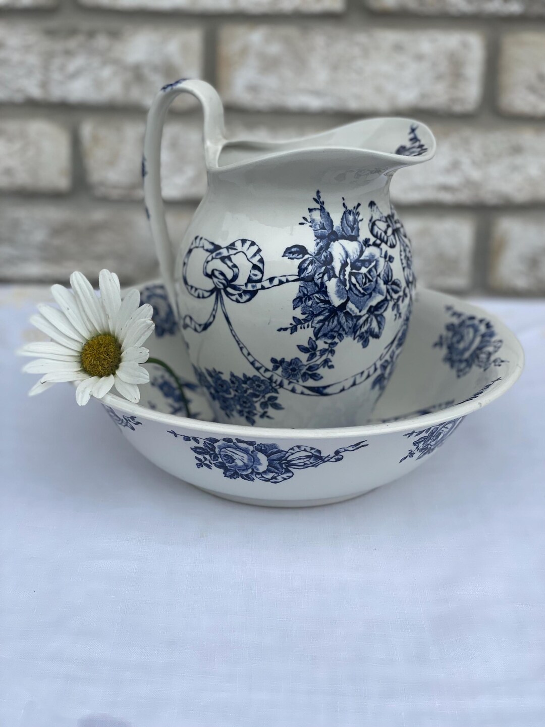 Vintage James Kent Fenton Bowl and Pitcher Set - Etsy