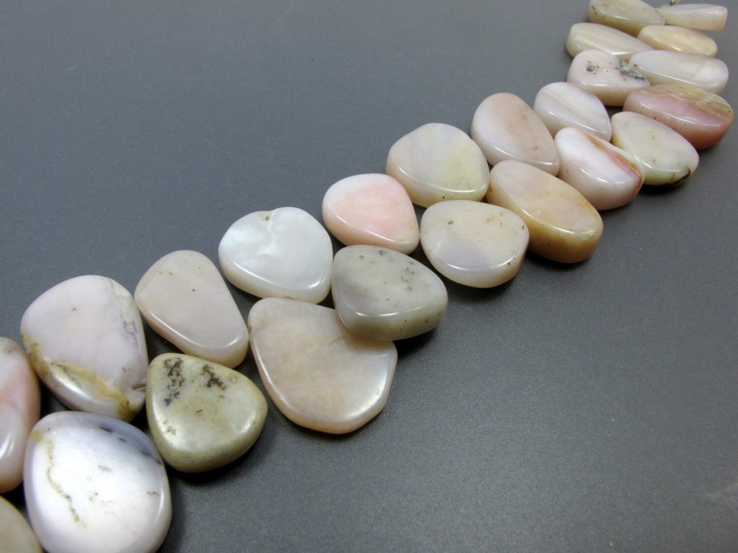 Ópalo rosa ópalo rosa peruana granos orgánicos gota forma - Etsy España