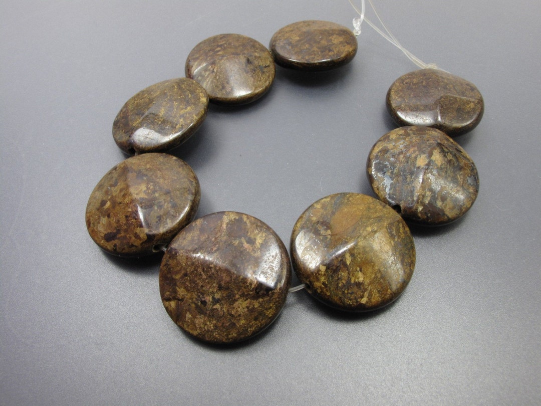 25mm Submetallic Luster Bronzite Coin 8 Inches - Etsy